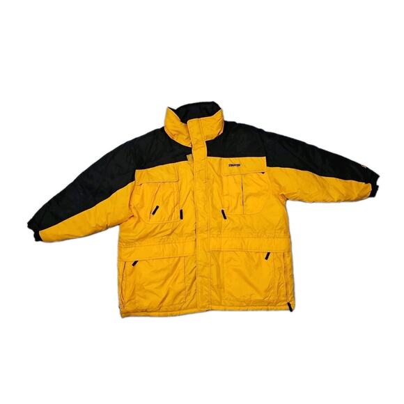 STARTER | Jackets & Coats | Vintage Starter Jacket Puffy Black Yellow ...